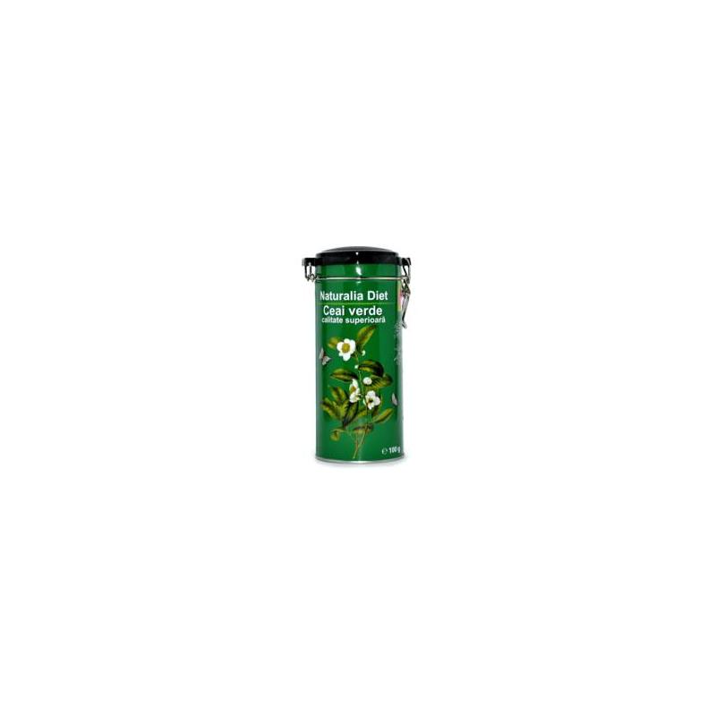 Ceai Verde Superior, 100 g, cutie metalica, Naturalia Diet