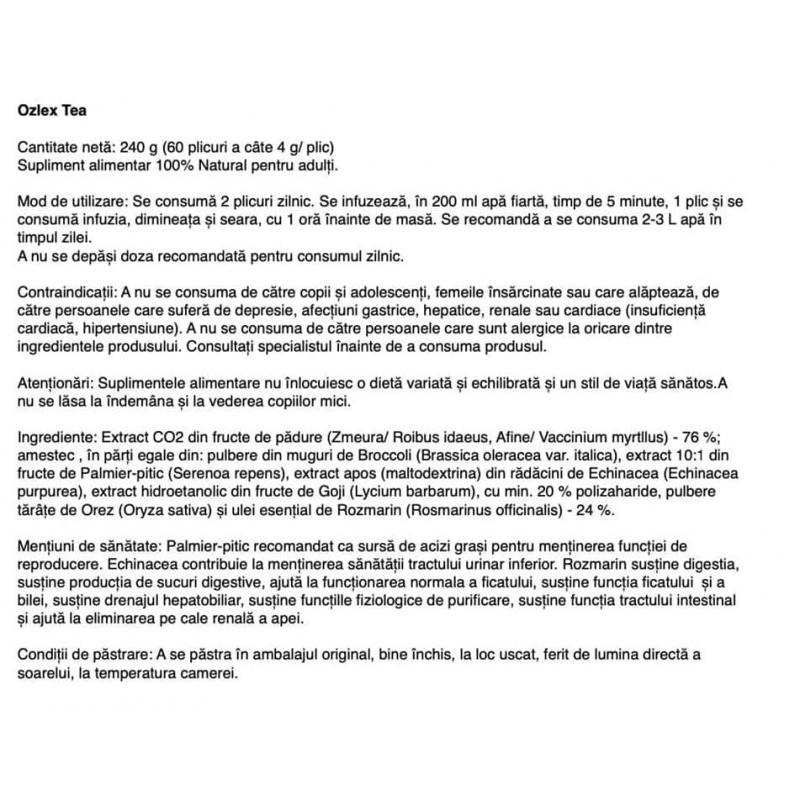 Ozlex Tea Ceai turcesc pentru slabit, 60 x 4 g